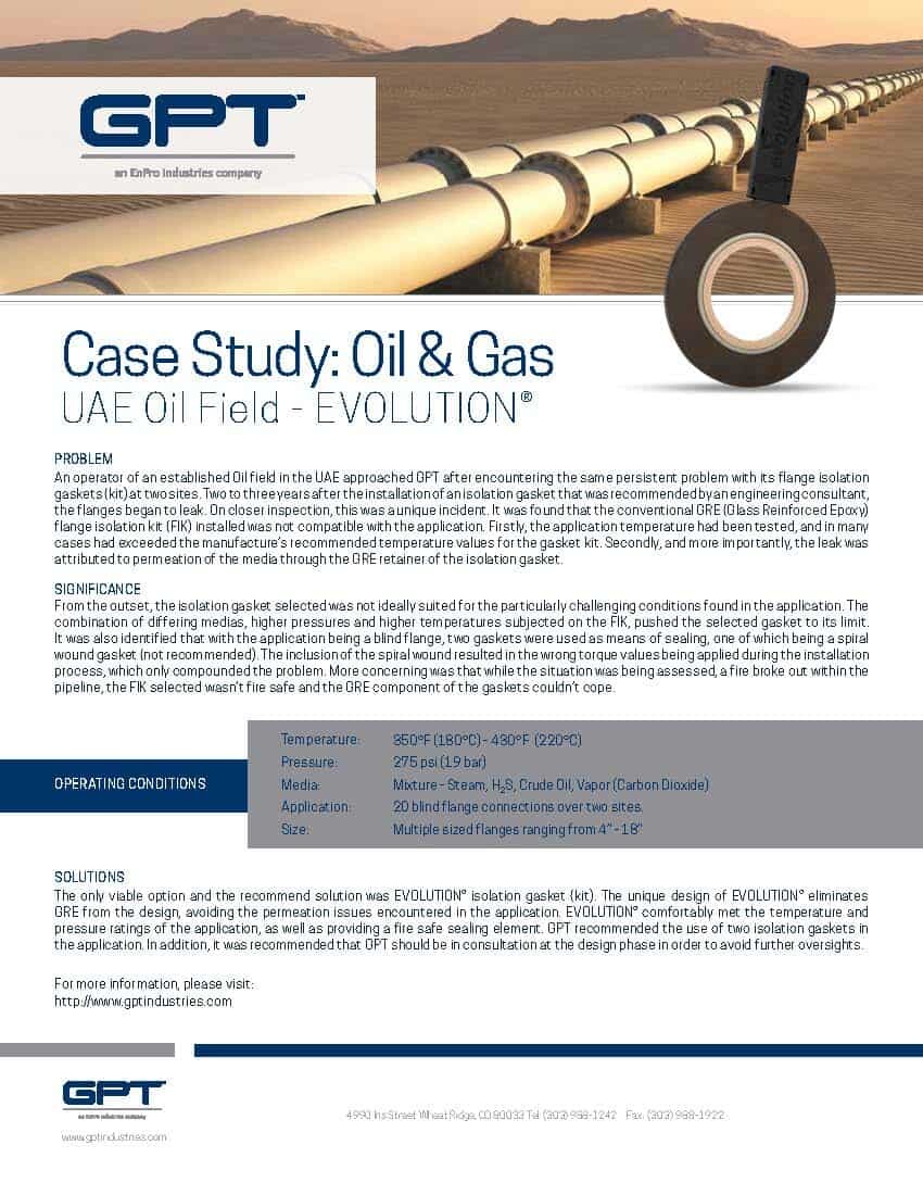 Case Study: Permeation of GRE Isolation Gasket - GPT Industries