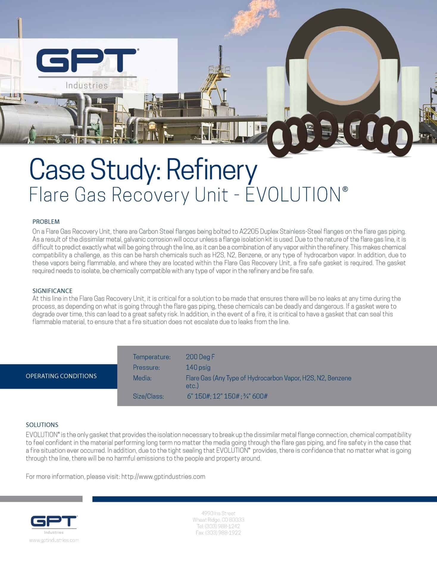 案例研究：Flare Gas Recovery Unit - EVOLUTION® - GPT Industries